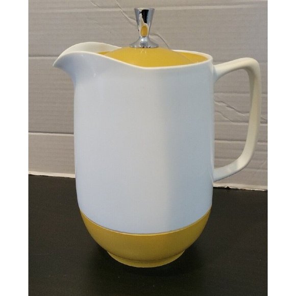 Dining | Vintage Thermos Insulated Ware Mustard Yellow White Water ...